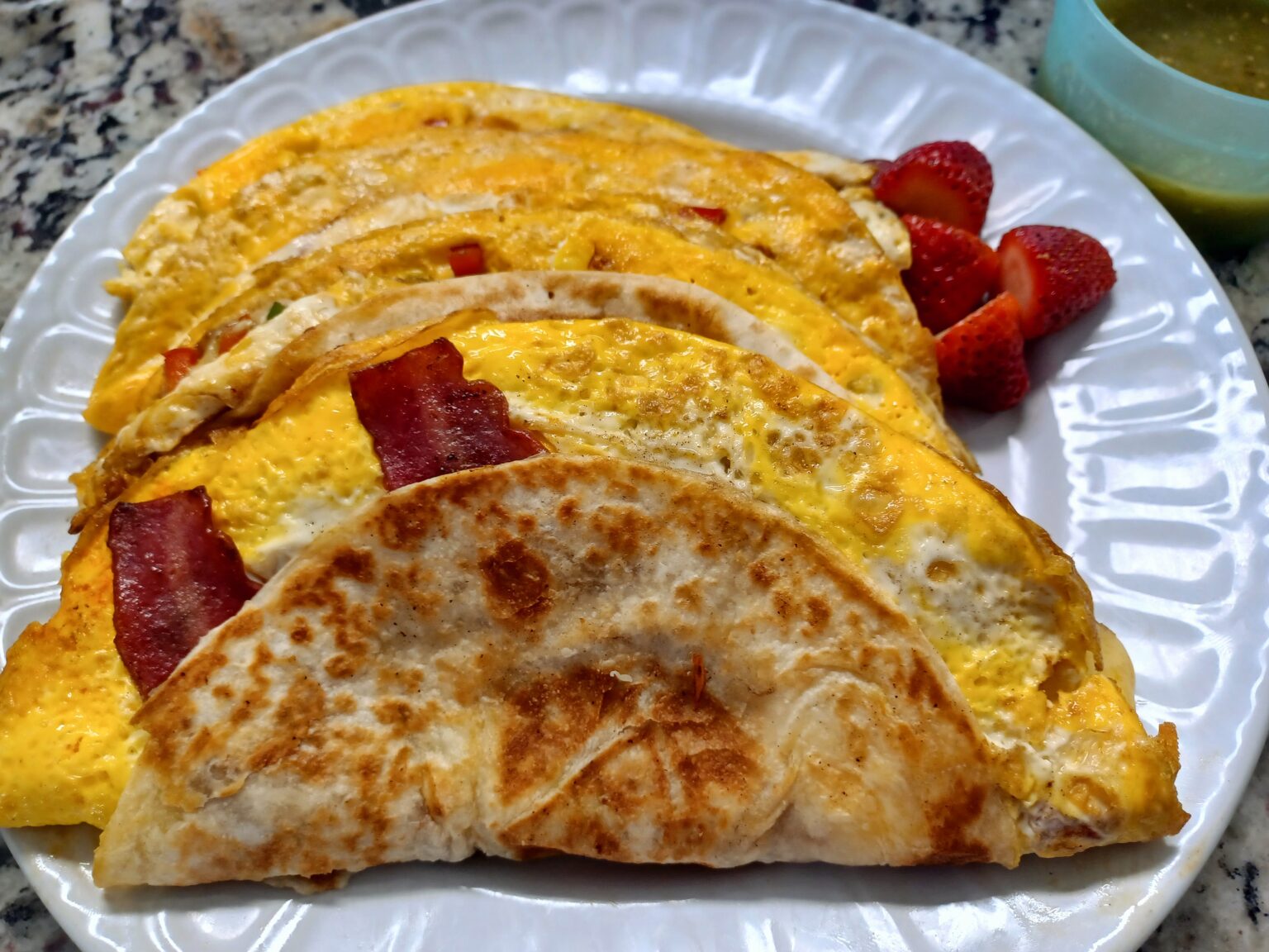Egg Omelette Tortilla Wrap - Healthy Low Carb