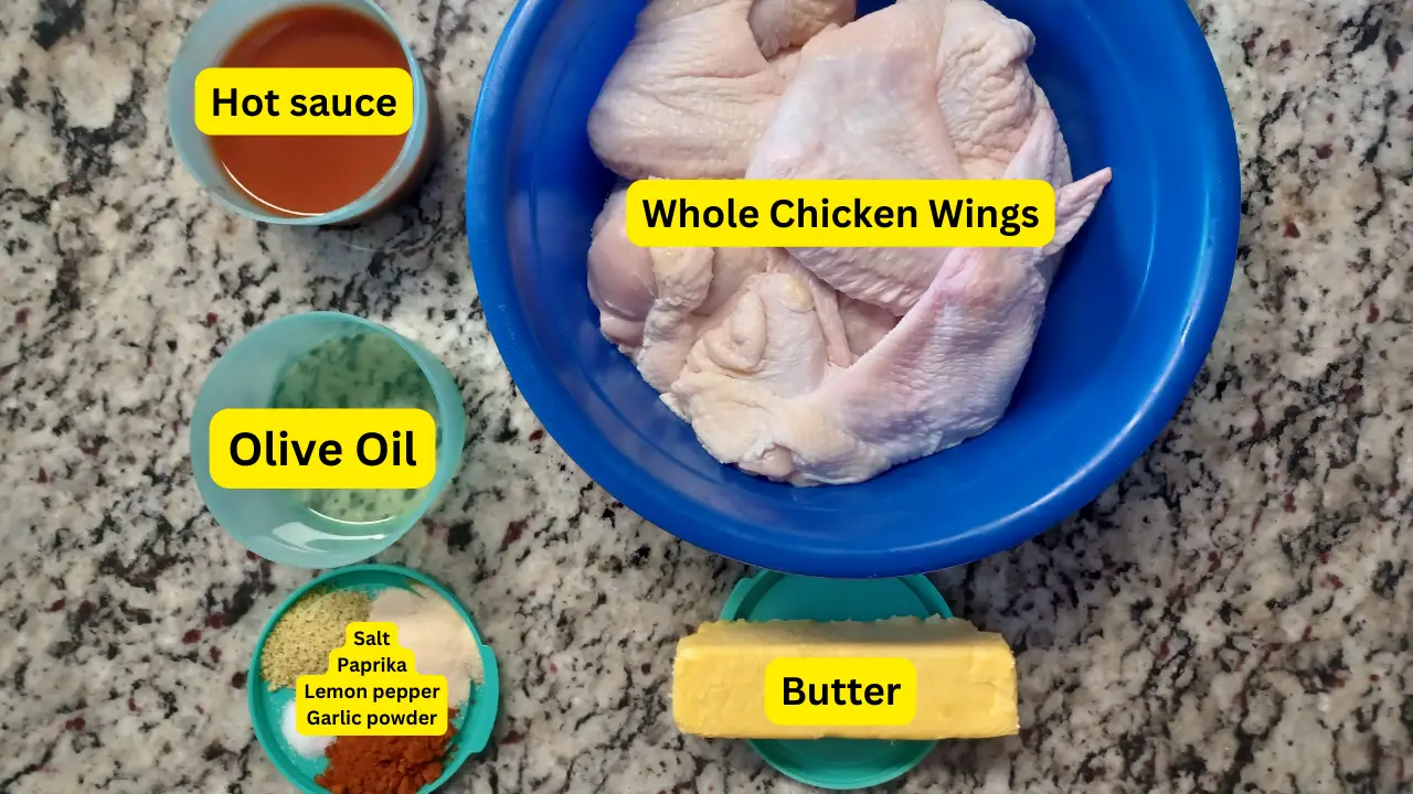 Air Fryer Whole Buffalo Chicken Wings - Healthy Low Carb